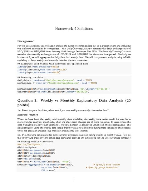 Hw4 Solutions 2 Homework 2 Homework 4 Solutions Background For This