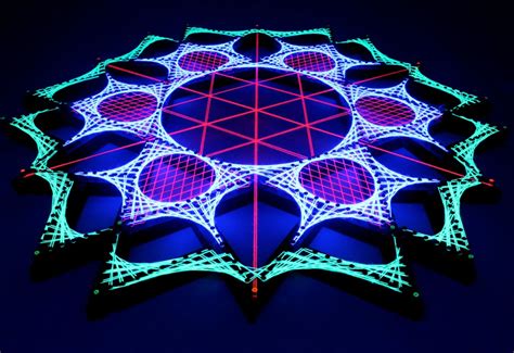 Hypnosis Sx String Art Sacred Geometry Psychedelic Wall Etsy