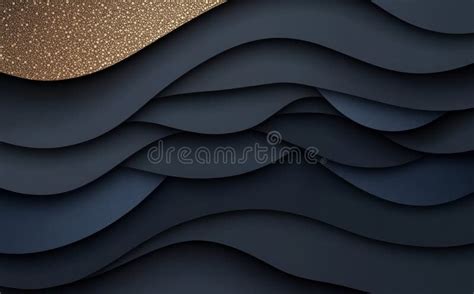 A Soothing Abstract Wave Pattern In Teal And Gold Gradients Forming A