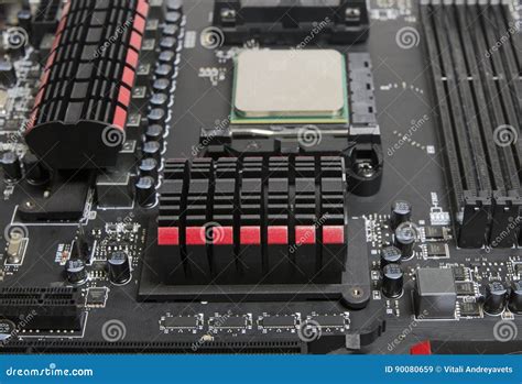 Installing The Processor On The Motherboard Stock Image Image Of Component Circuit