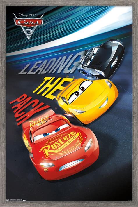 Disney Pixar Cars 3 Group Wall Poster 22375 X 34 Framed