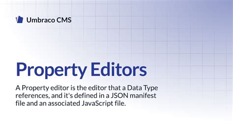 property editors umbraco cms