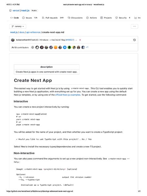 next js create next app md at canary vercel next js pdf
