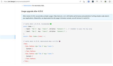 BUG Tabs TabPane Is Deprecated Issue Ant Design Pro