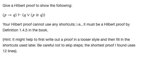Solved Give A Hilbert Proof To Show The Following 9 F