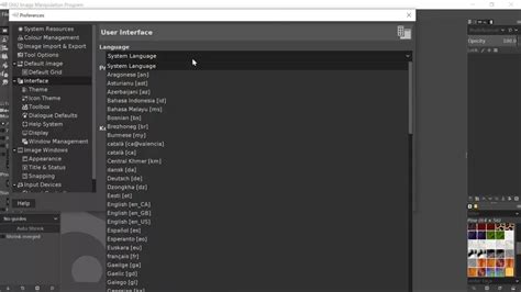 How To Change GIMP Language