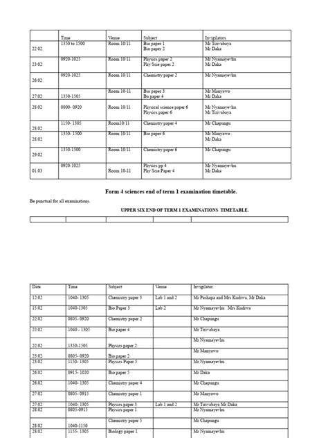 Timetable 083757 Download Free Pdf Nature Physical Sciences