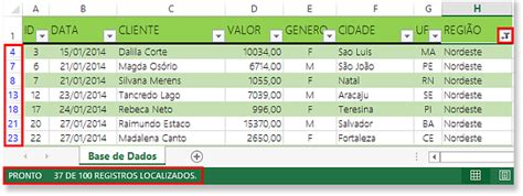 Autofiltro Como Usar Filtrar No Excel Excel Na Web