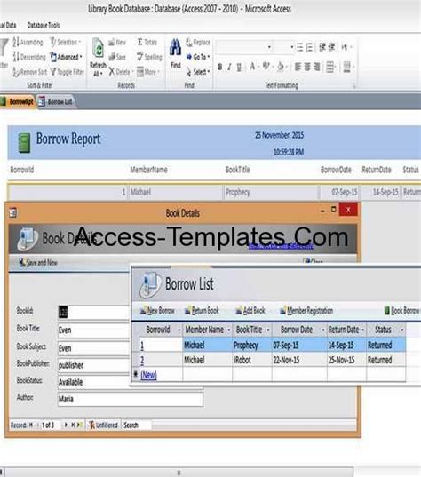 Contact Database Management Software For Ms Access Templates Access