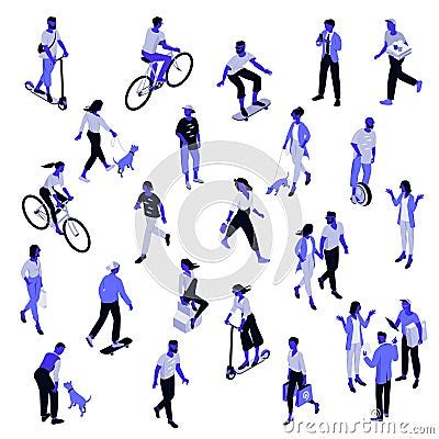 Isometric Urban Street Style People Vector Illustration 356559560