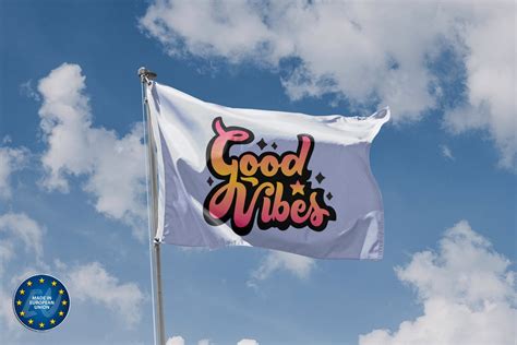 Good Vibes Pastel Flag Unique Design Print Hiqh Quality Materials
