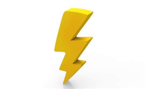 3d Model Lightning Symbol V2 Vr Ar Low Poly Cgtrader
