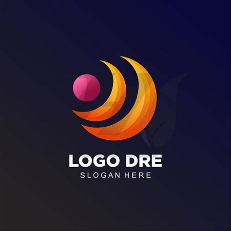 دانلود لوگو کسب و کار طرح ماه رنگ زرد و بنفش دانلود رایگان فایل لایه