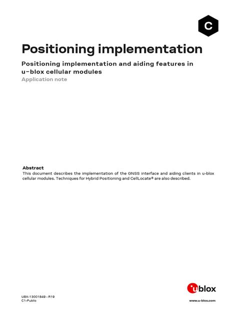 Gnss Implementation Appnote Ubx 13001849 Pdf Computing Manufactured Goods