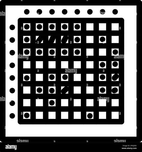 Battleship Board Game Table Line Icon Vector Illustration Stock Vector