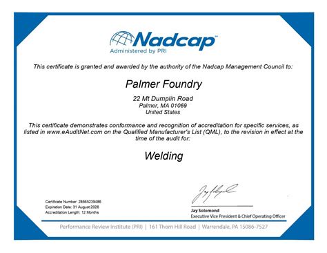 Quality Palmer Foundry