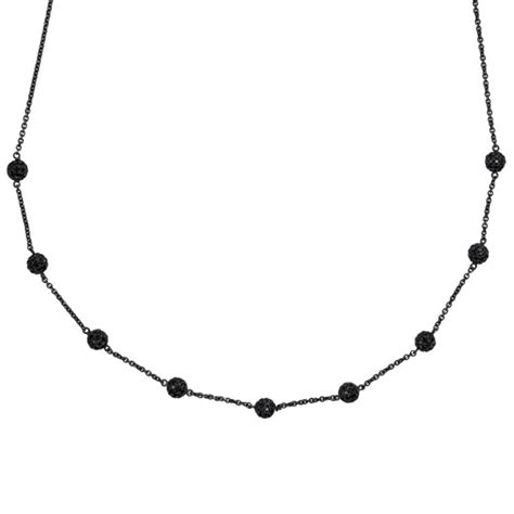 Black Diamond Necklace In 14k Gold Gray And Sons Jewelers