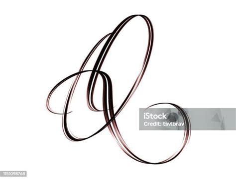 대문자 Q흰색 배경에 고립 된 아름 다운 손 문자 0명에 대한 스톡 벡터 아트 및 기타 이미지 0명 광고 디자인 Istock