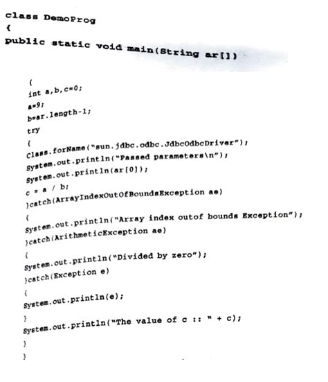 Advanced Java Programming Exception Handling