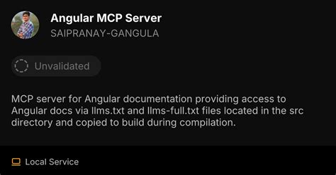 angular mcp server mcp servers · lobehub