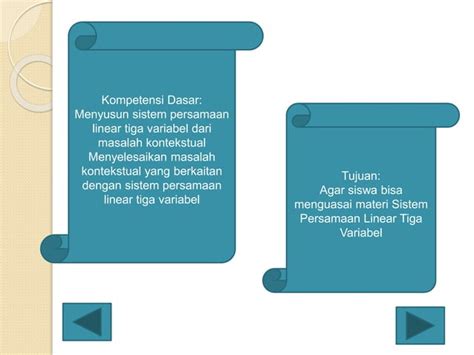 Sistem Persamaan Linear Tiga Variabel Pptx