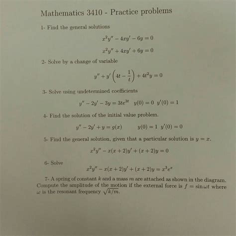 Solved 1 Find The General Solutions X 2y 4xy 6y 0