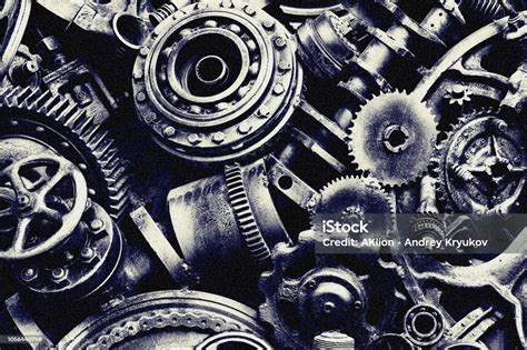 Steampunk 질감 기계 부품 장치 바퀴 Backgroung 스팀 펑크 기어 기어 자동차 부품 오래 된 녹슨 철 체인 스프링