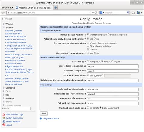 Backups En Red Con Bacula 5 Administración Básica De Bacula Desde