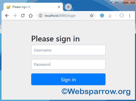 Getting Started With Spring Security Websparrow