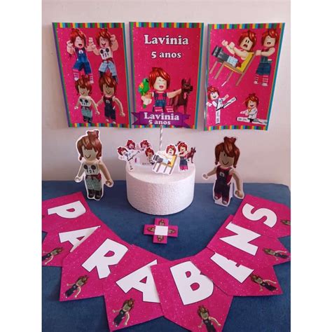 Kit Festa Em Casa Roblox Menina Shopee Brasil