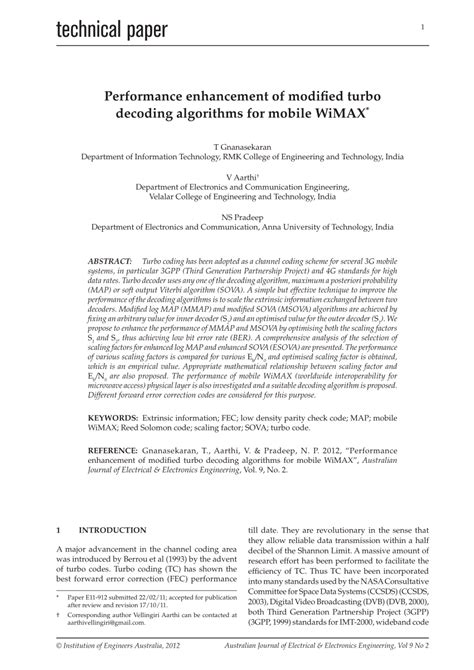 Pdf Performance Enhancement Of Modified Turbo Decoding Algorithms For Mobile Wimax
