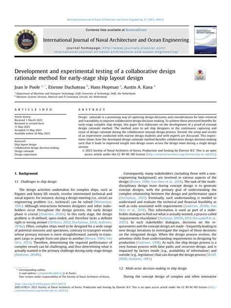 Pdf Development And Experimental Testing Of A Collaborative Design Rationale Method For Early