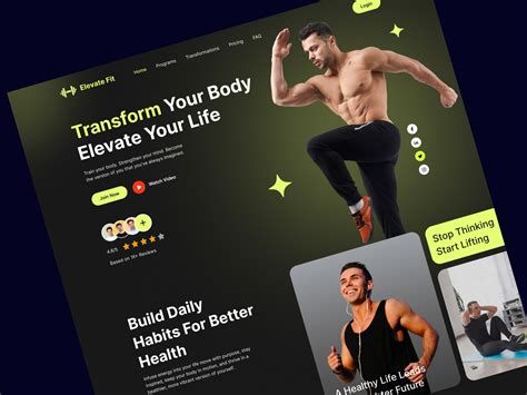 Gym And Fitness Landing Page Ui Fitness Website Design By Firqah Lab Ux