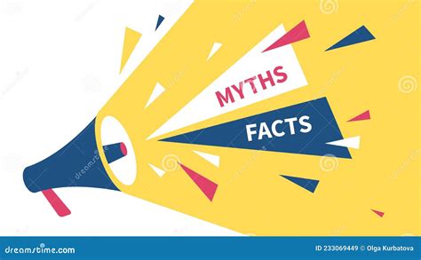 Myths Vs Facts Loudspeaker With Words False And True Info Fake And