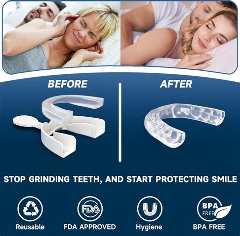 Mouth Guard With Fitting Tray For Teeth Grinding At Night 4 Pack