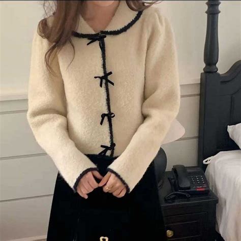 리본 양자켓 블랙 라인 잠바 테두리 검정색 리본 양털 부들부들