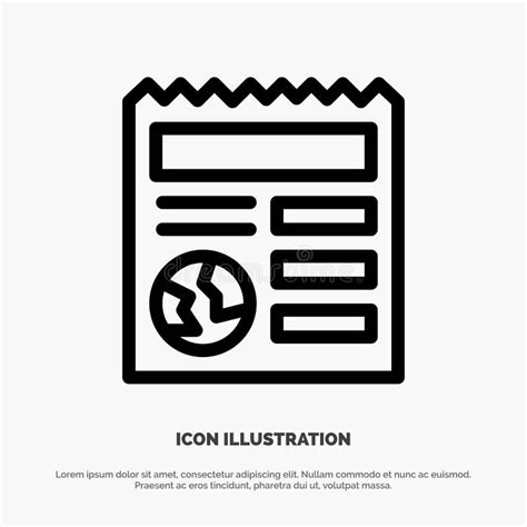 Basic Document Globe Ui Blue OutLine Logo With Place For Tagline Stock Vector Illustration