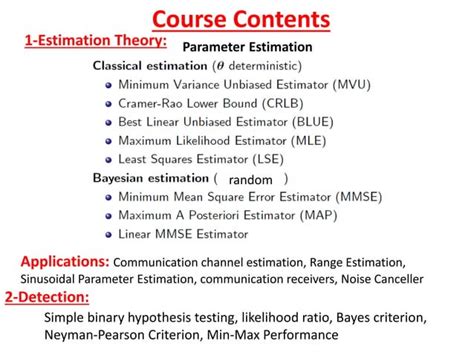 Detectionandestimation Lecture 1 Pdf Physics Science