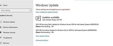 windows server 2019 not downloading updates from wsus server windows