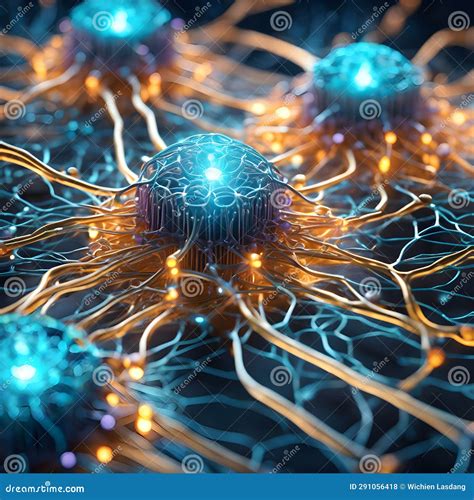 Illustrate A Neural Network Depicted As A Sprawling Luminous Forest Of Interconnected Nodes