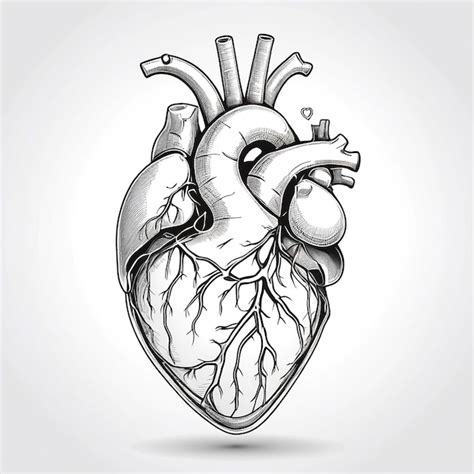 Premium Vector A Drawing Of A Heart That Saysthe Word Humanon It