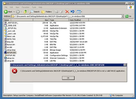Solved SETUP EXE Is Not A Valid Win Application Experts Exchange
