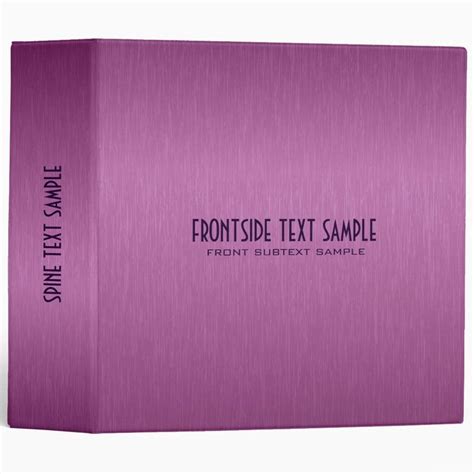 Purple Metallic Texture Print 3 Ring Binder Zazzle Ring Binder 3