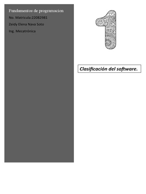 Clasificacion De Software Pdf Software De La Aplicacion