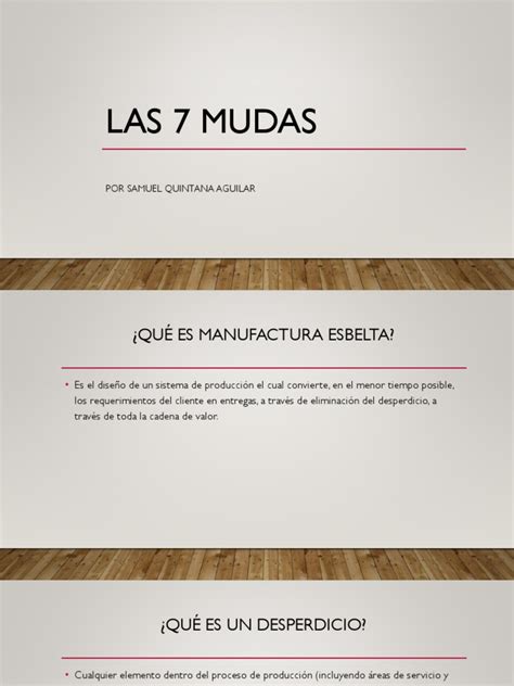 Las 7 Mudas Pdf Lean Manufacturing Inventario