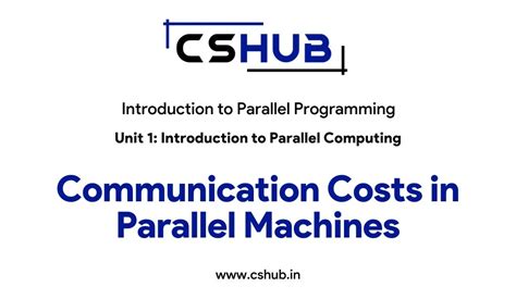 Communication Costs In Parallel Machines Introduction To Parallel Programming