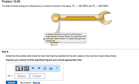 Solved Problem 10 85 The State Of Stress Acting At A