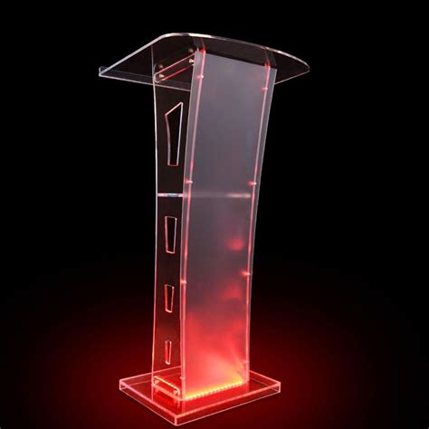 Yugxth Clear Podium With Light 43”acrylic Lecterns