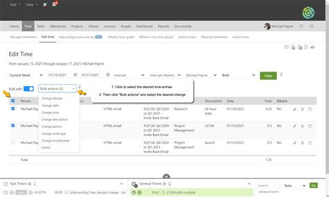 can i update multiple time entries at once is there a bulk editor