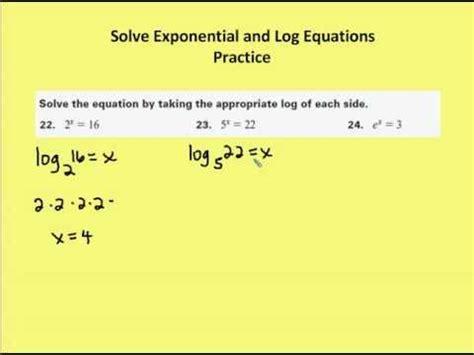 Solving Logarithmic Equations Practice Tessshebaylo